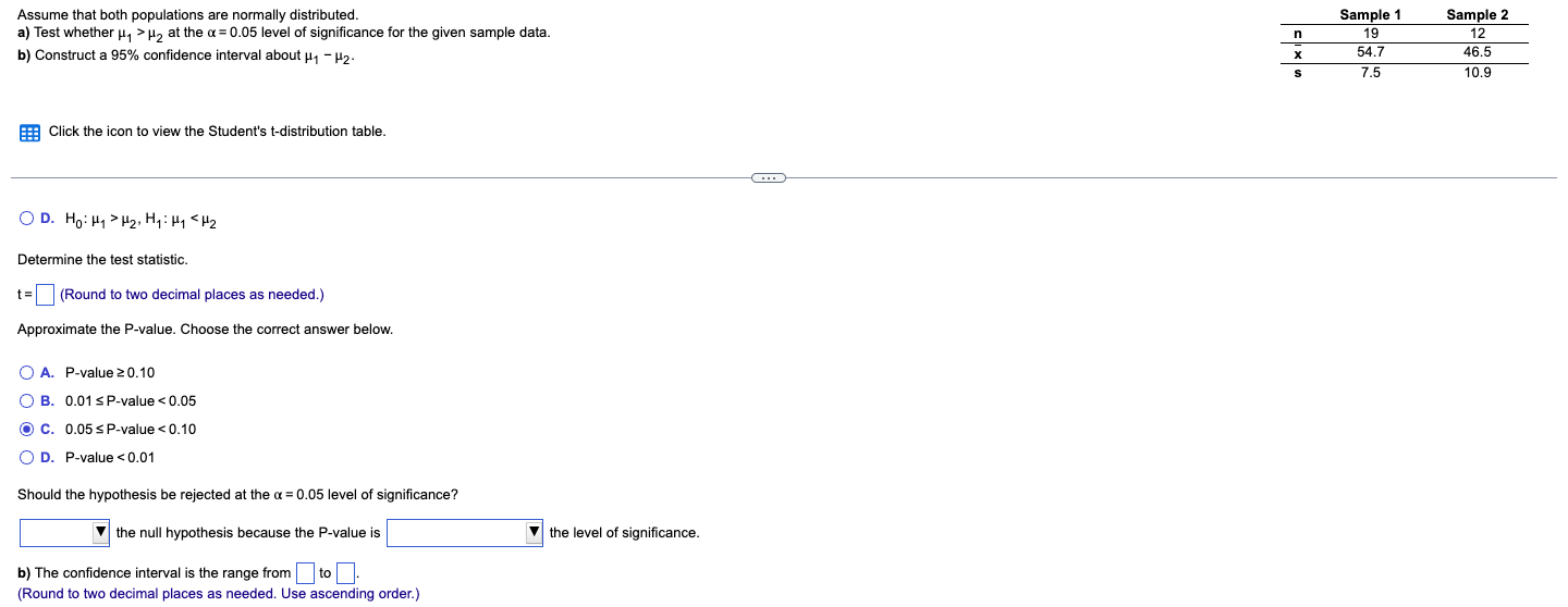 Solved Determine the F-test statistic based on the given | Chegg.com