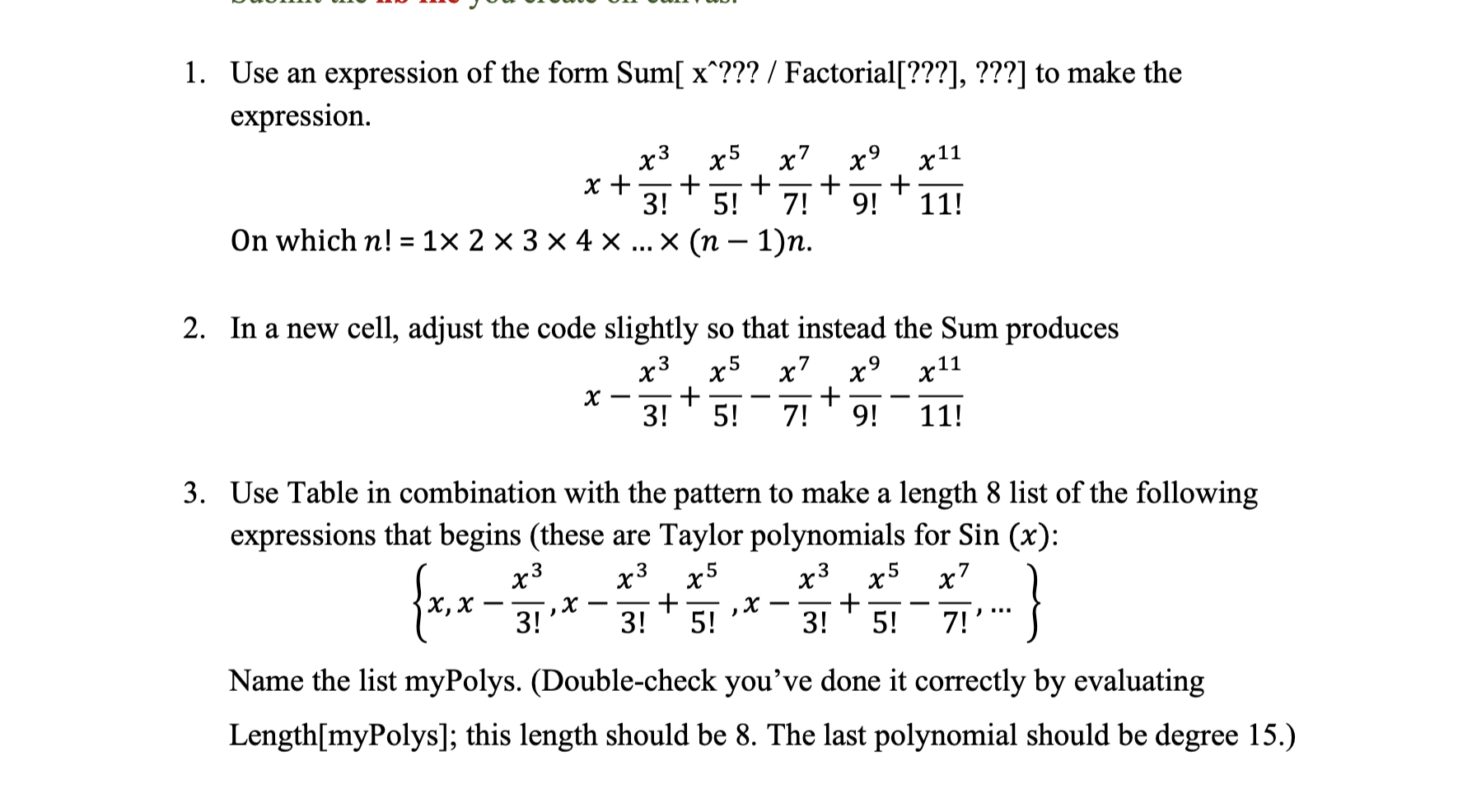 Solved Use Mathematica, (1. and 2. are for reference. ) 3. | Chegg.com