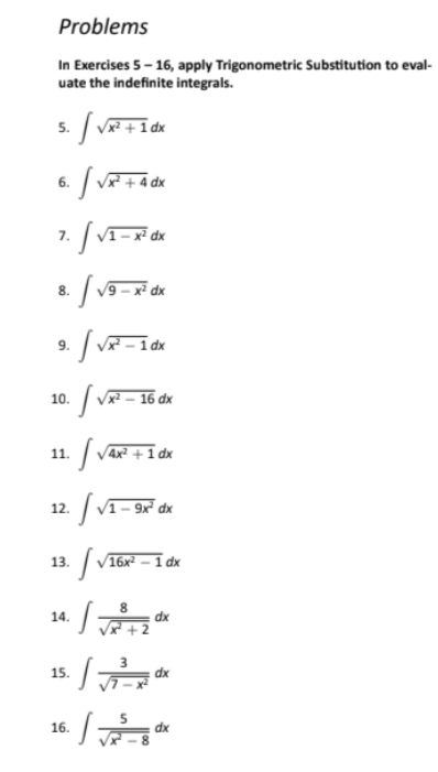 Solved Problems In Exercises 5-16, apply Trigonometric | Chegg.com