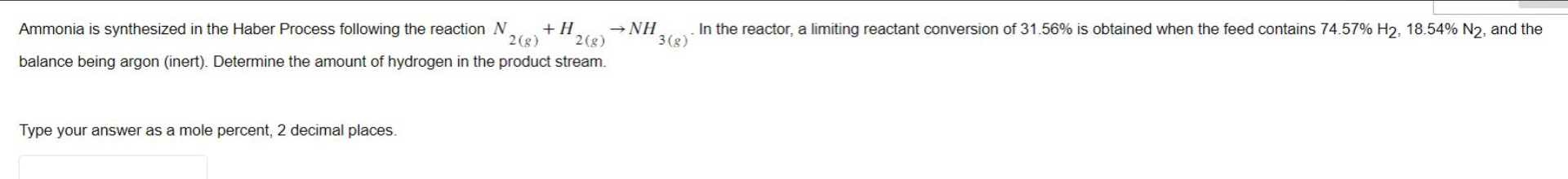 Solved balance being argon (inert). Determine the amount of | Chegg.com