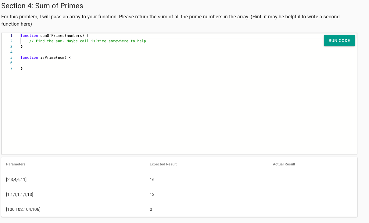 Solved Section 4: Sum of Primes For this problem, I will | Chegg.com