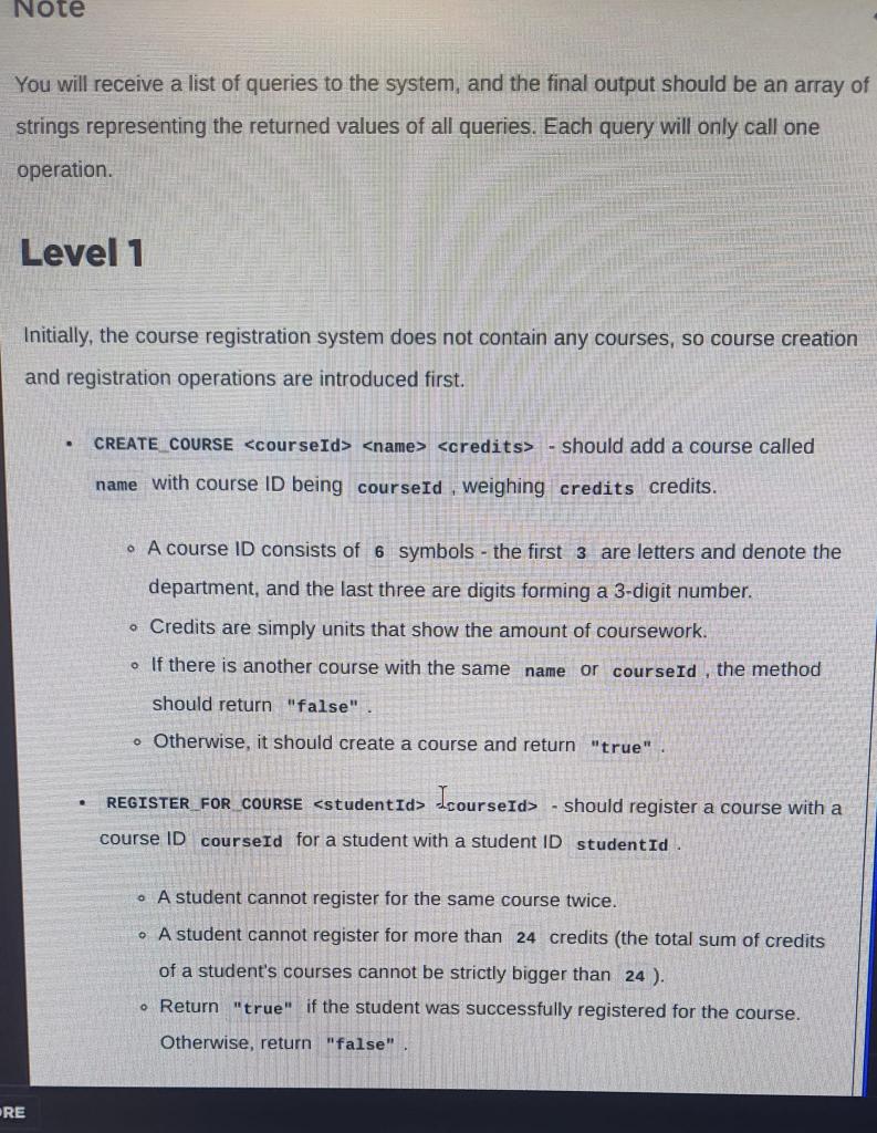 Solved You will receive a list of queries to the system, and | Chegg.com