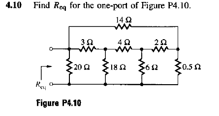 Solved 4.10 Find Req for the one-port of Figure P4.10. | Chegg.com