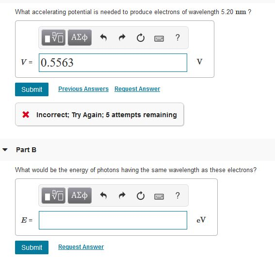 Solved What accelerating potential is needed to produce | Chegg.com