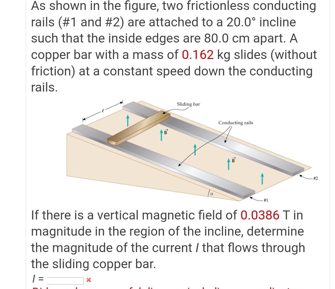 Solved As shown in the figure, two frictionless conducting | Chegg.com