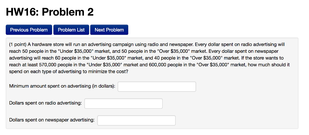 Solved HW16: Problem 2 Previous Problem Problem List Next | Chegg.com