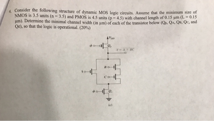 Solved Consider the following structure of dynamic MOS logic | Chegg.com