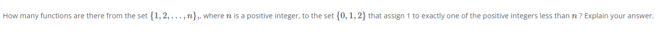 Solved ow many functions are there from the set {1,2,…,n}, | Chegg.com