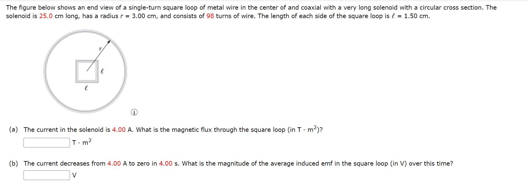 Solved The figure below shows an end view of a single-turn | Chegg.com