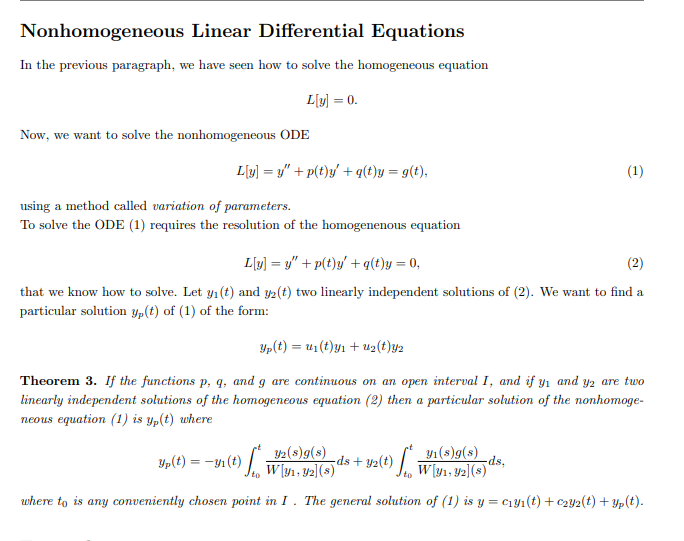 Solved Example 5 Find the general solution of the ODE 7" + | Chegg.com