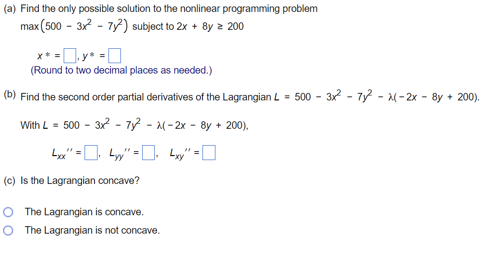 Solved (a) Find the only possible solution to the nonlinear | Chegg.com