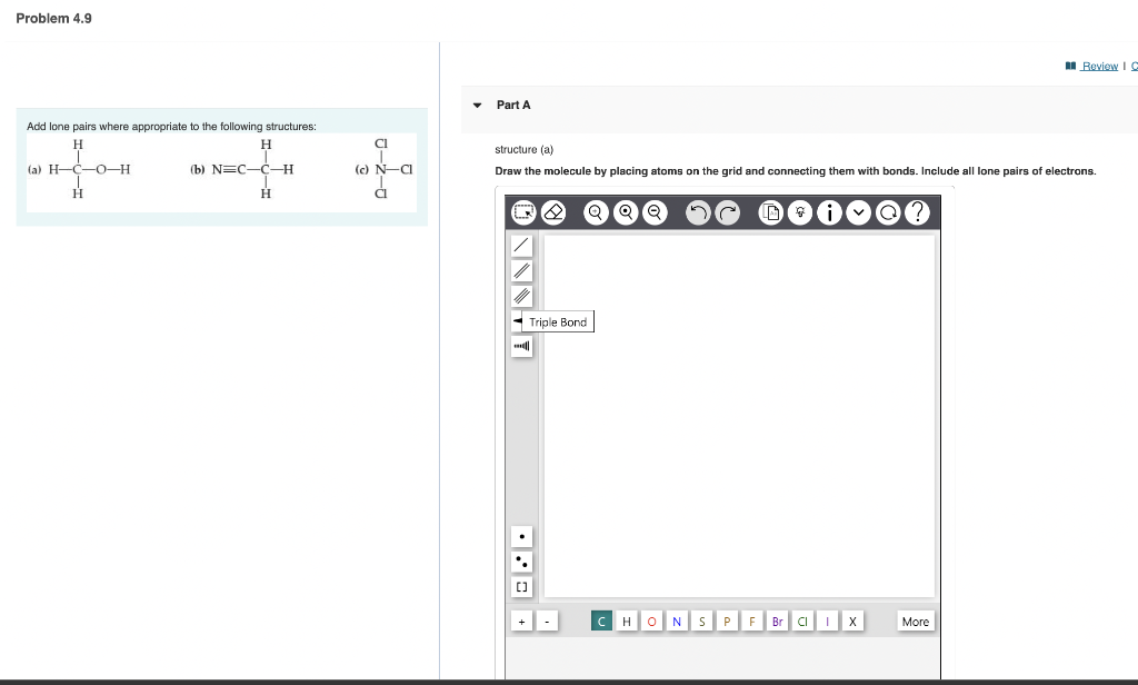 Solved Add lone pairs where appropriate to the following | Chegg.com