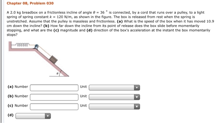 Solved Chapter 08, Problem 030 A 2.0 kg breadbox on a | Chegg.com Solved Chapter 08, Problem 030 A 2.0 kg breadbox on a | Chegg.com