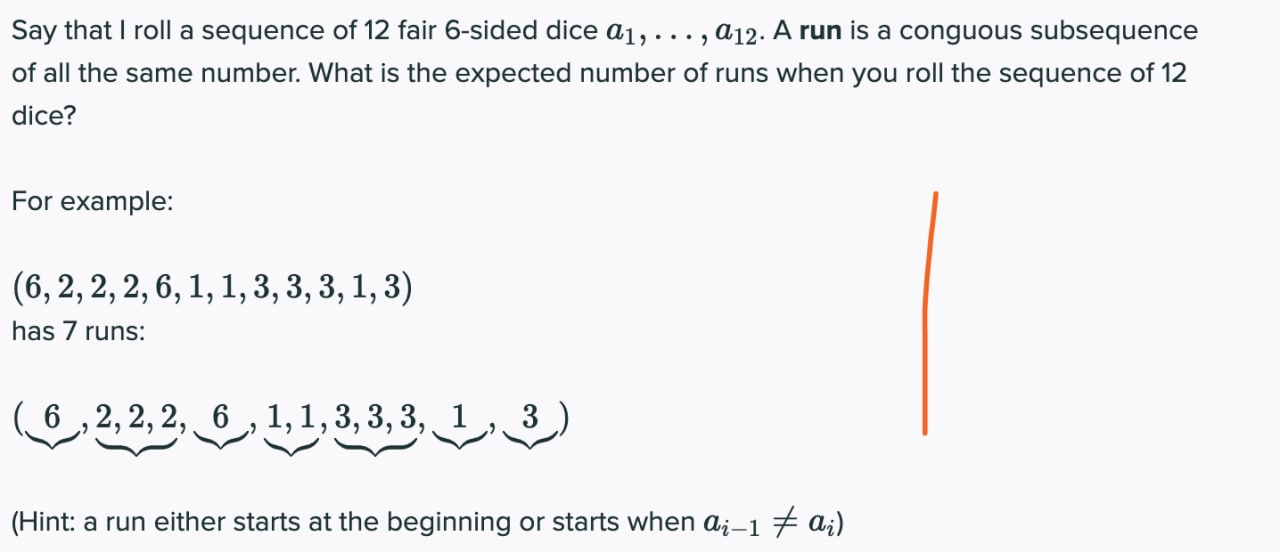 Solved Say that I roll a sequence of 12 fair 6-sided dice | Chegg.com