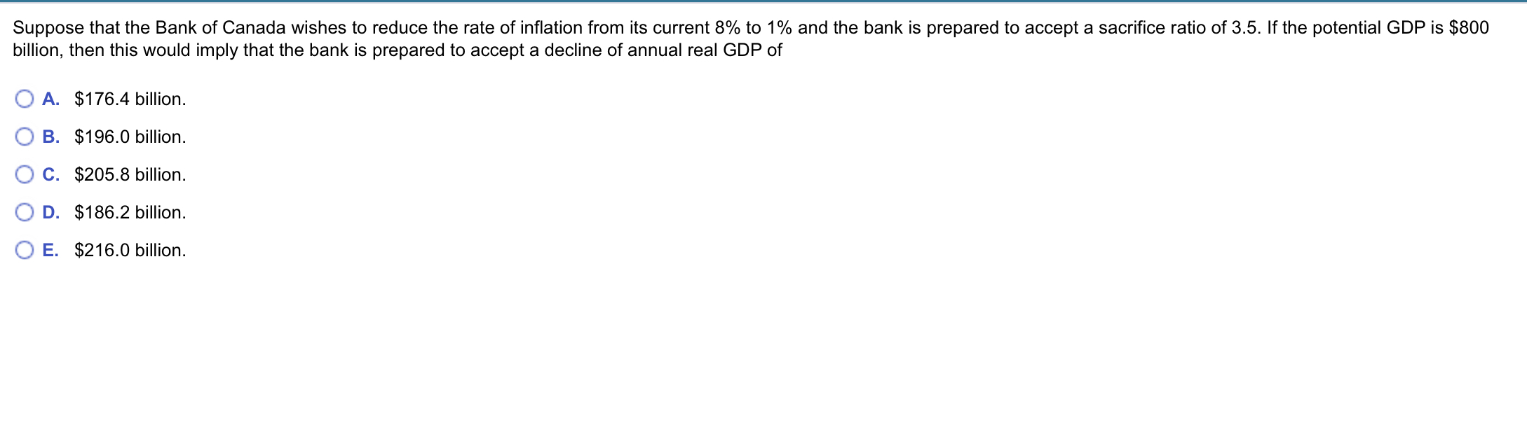 Solved Suppose that the Bank of Canada wishes to reduce the | Chegg.com