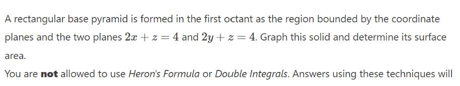 Solved A rectangular base pyramid is formed in the first | Chegg.com