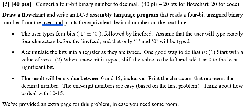 [3] [40 pts_Convert a four-bit binary number to | Chegg.com
