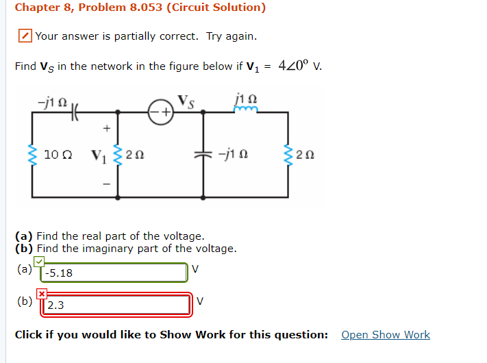 Solved Find VS in the network in the figure below if V1 =4