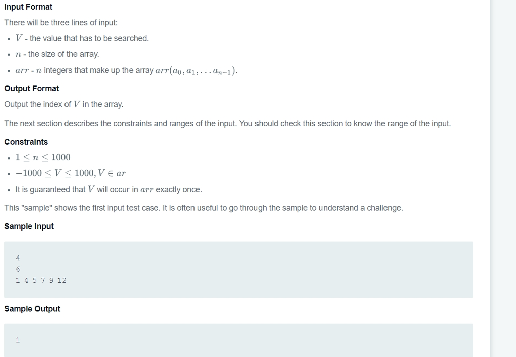 Solved Input Format There will be three lines of input: | Chegg.com