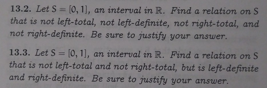 Solved 13.2. Let S = [0, 1], an interval in R. Find a | Chegg.com