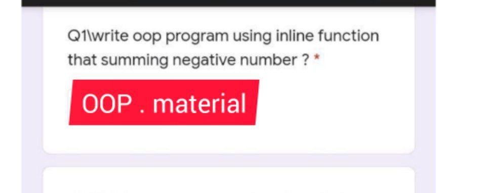 Solved Q1write Oop Program Using Inline Function That 6353