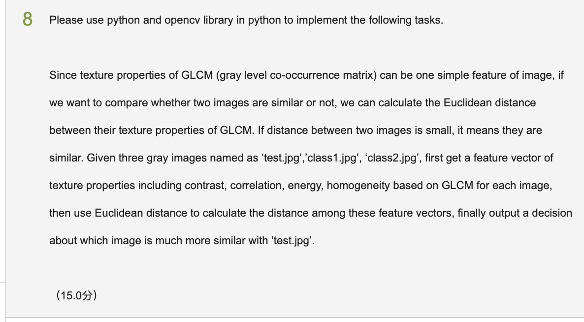 Solved 8 Please Use Python And Opencv Library In Python To 2537