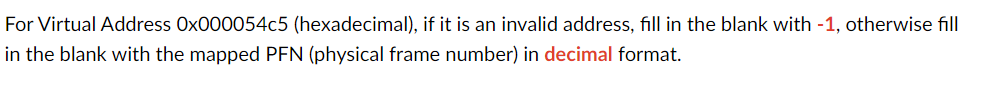 Solved For Virtual Address 0x000054c5 (hexadecimal), if it | Chegg.com