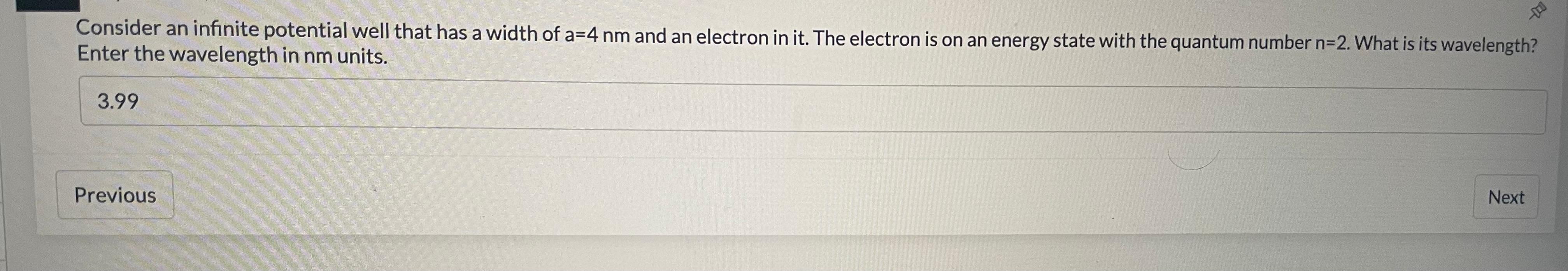Solved Consider An Infinite Potential Well That Has A Width