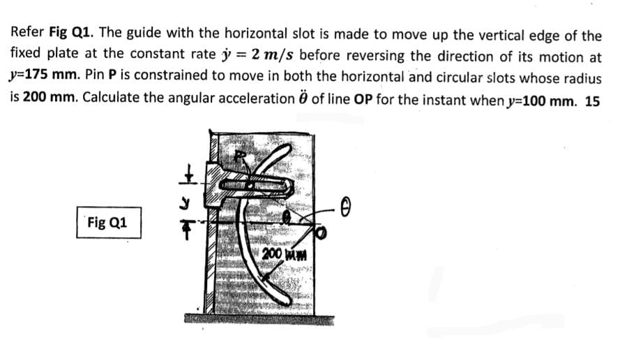 Solved Refer Fig Q1. ﻿The guide with the horizontal slot is | Chegg.com