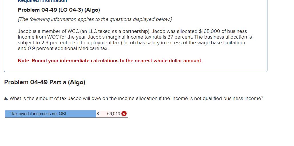 Solved Problem 04-49 (LO 04-3) (Algo) [The following | Chegg.com
