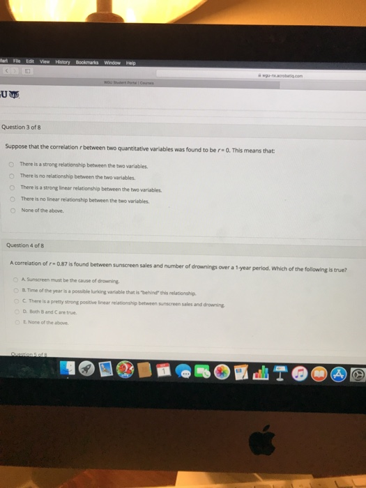 Solved Question 3 of 8 Suppose that the correlation r | Chegg.com