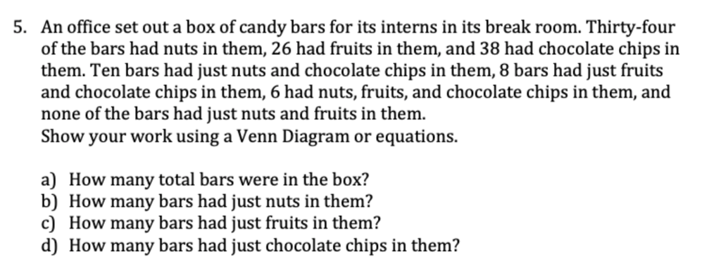 Solved 5. An office set out a box of candy bars for its | Chegg.com