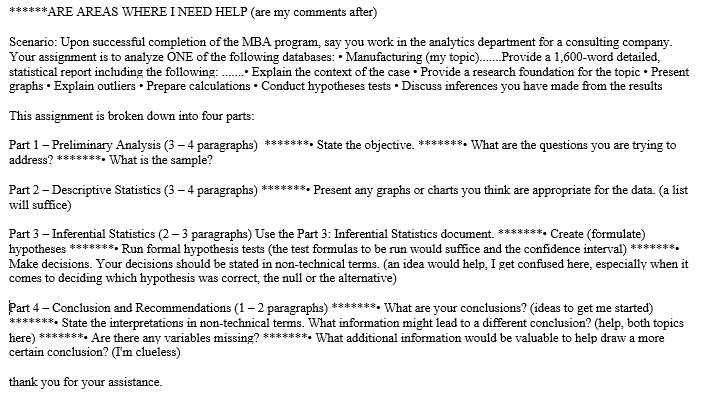 Phoenix QNT/561 Week 6 Signature Assignment Help Part | Chegg.com