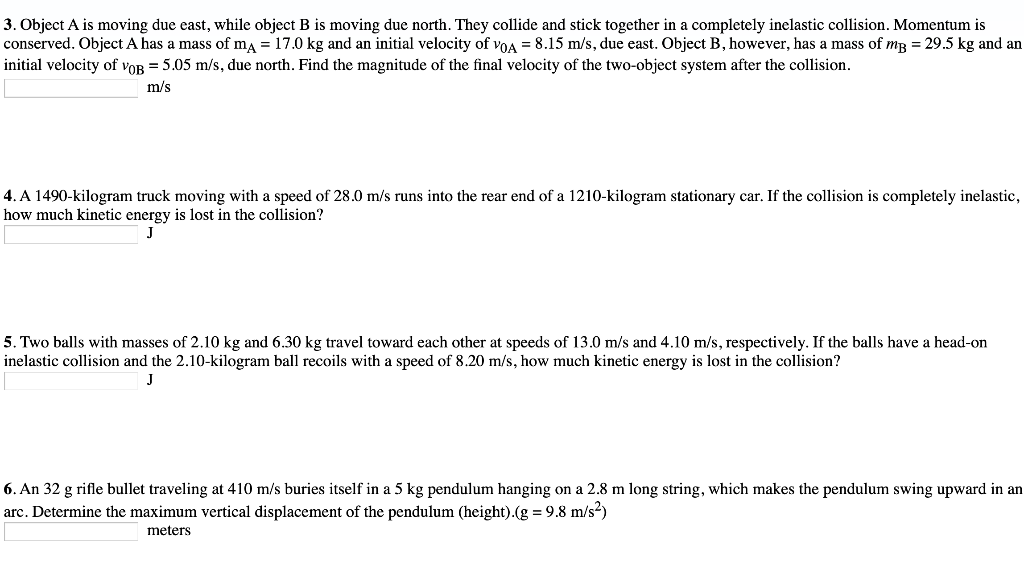Solved 3. Object A is moving due east, while object B is | Chegg.com