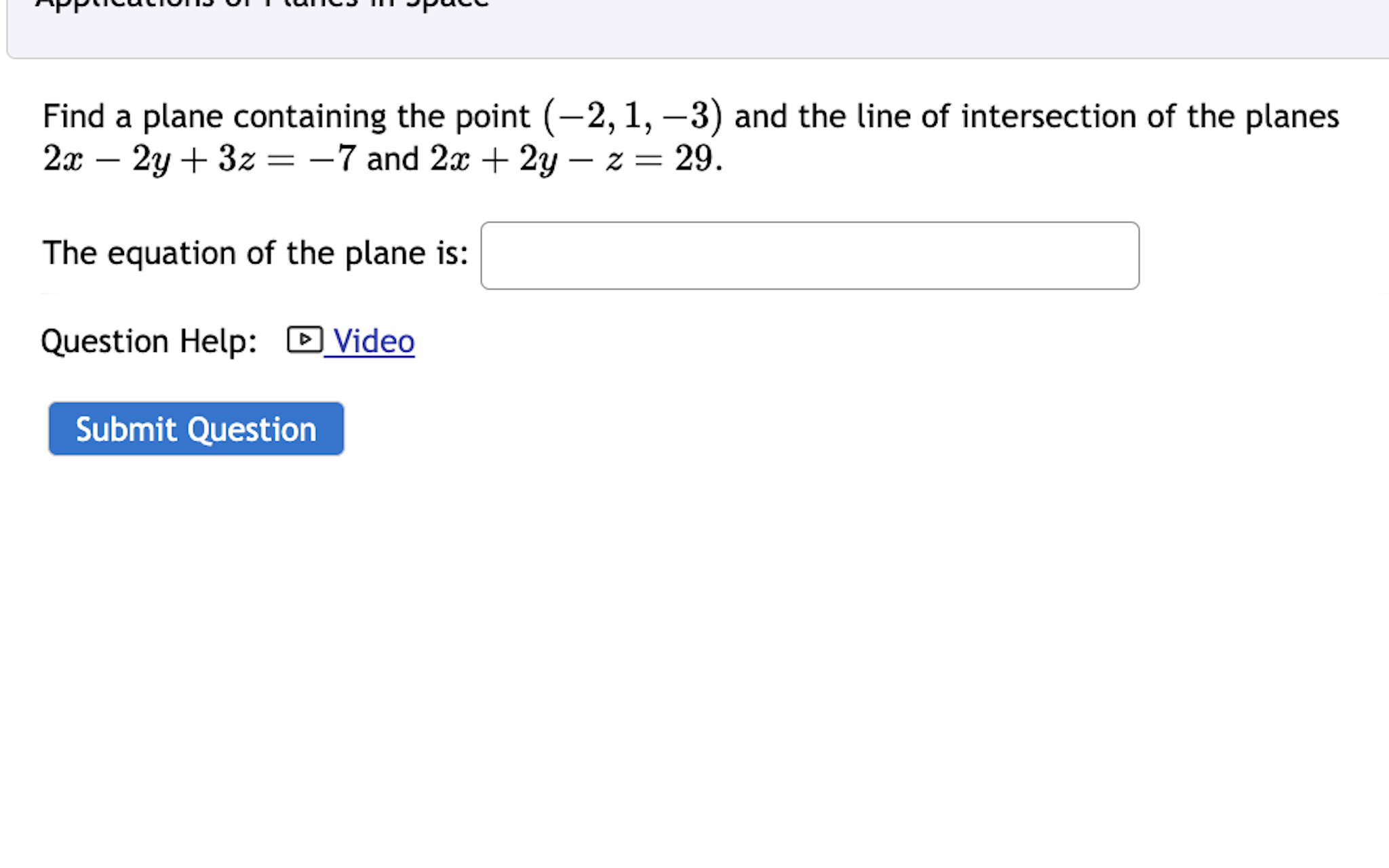 Solved Find a plane containing the point (-2,1,-3) ﻿and the | Chegg.com