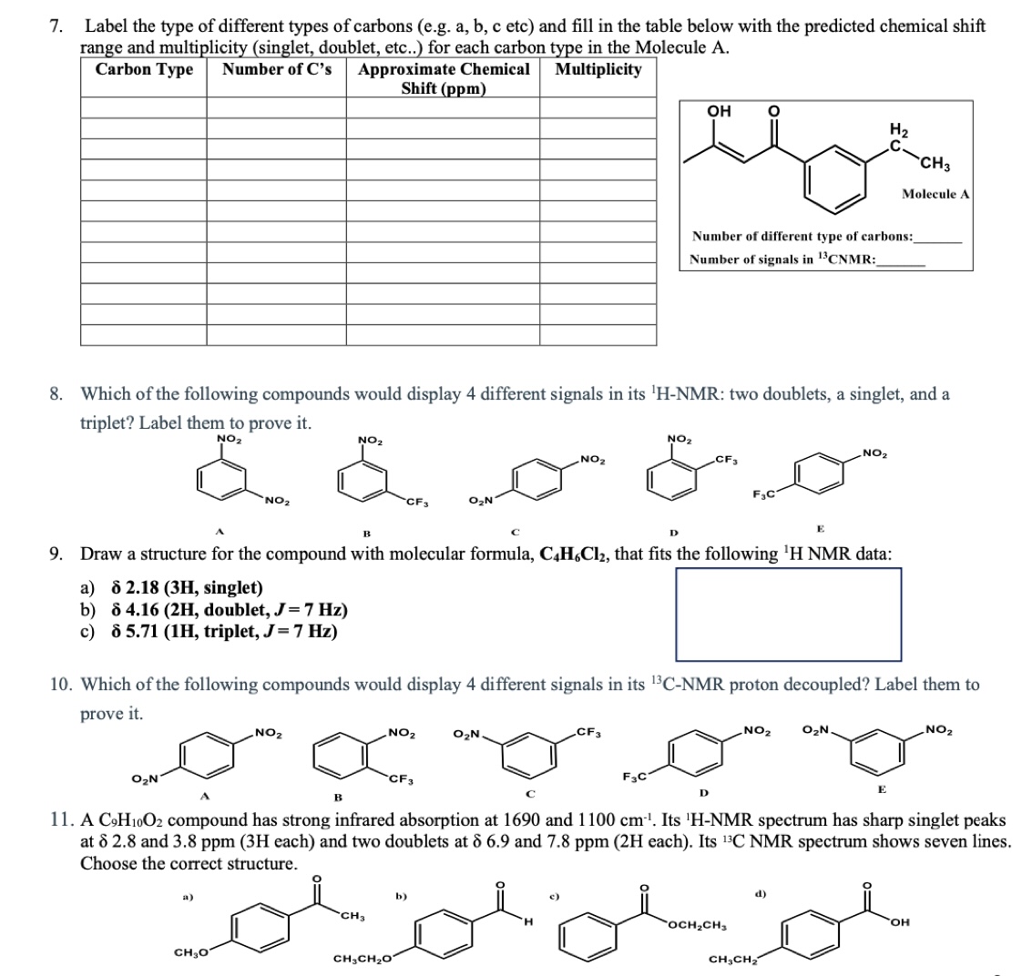 Solved Label the type of ﻿different types of ﻿carbons | Chegg.com
