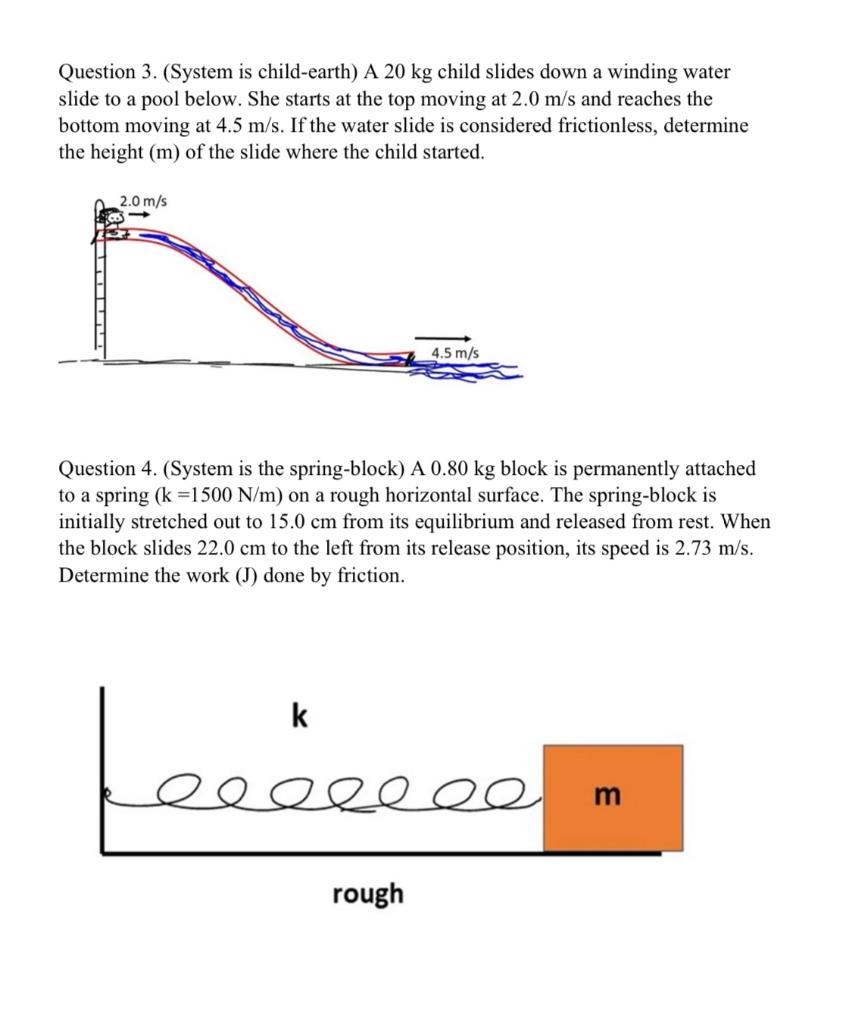 Solved Question 3. (System is child-earth) A 20 kg child | Chegg.com
