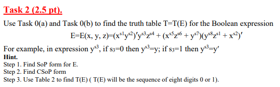 Solved Task 2 (2.5 pt). Use Task 0(a) and Task 0(b) to find | Chegg.com
