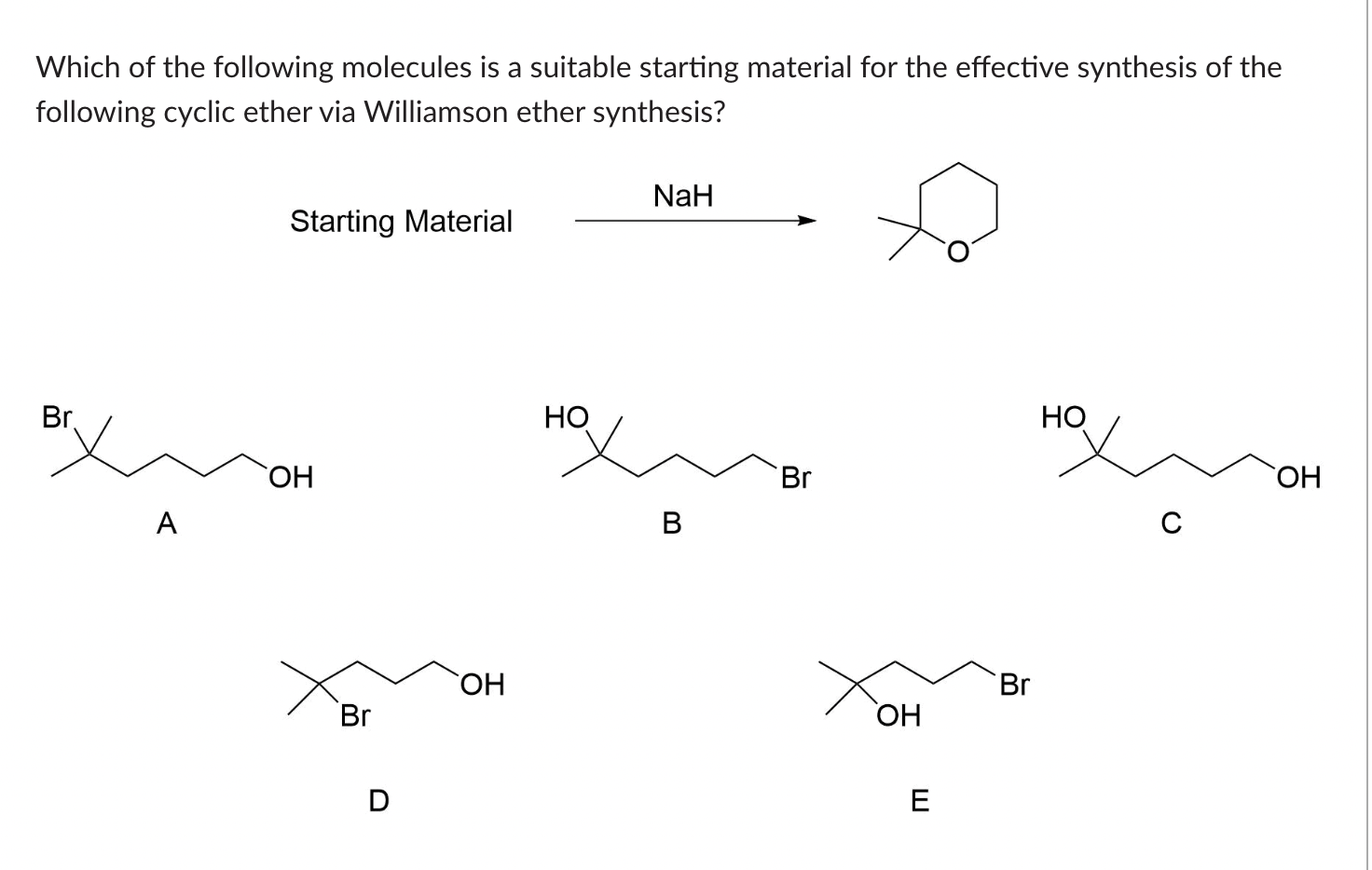 Solved Which of the following molecules is a suitable | Chegg.com
