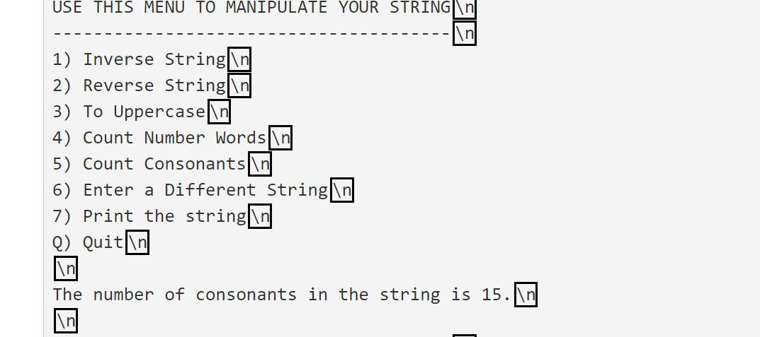 Solved String Processing Program - Based on Chapter 14 | Chegg.com