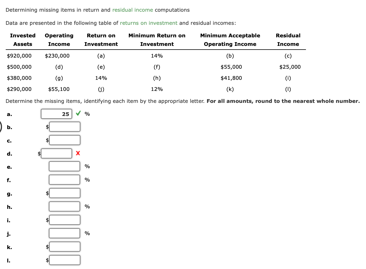 Solved Determining missing items in return and residual | Chegg.com