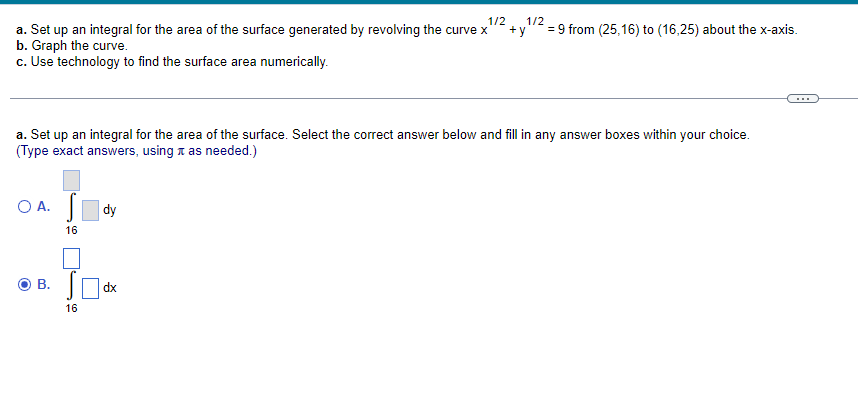 Solved Find the area of the surface generated by revolving | Chegg.com