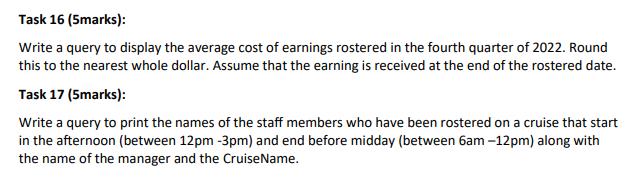Solved RNIITF CRIIISFMFCCFIMAกกFITask 16 (5marks): Write a | Chegg.com