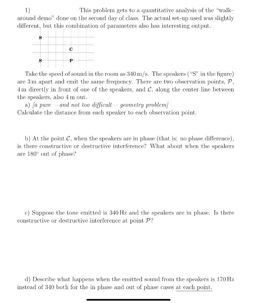 Solved 1) This problem gets to a quantitative analysis of | Chegg.com