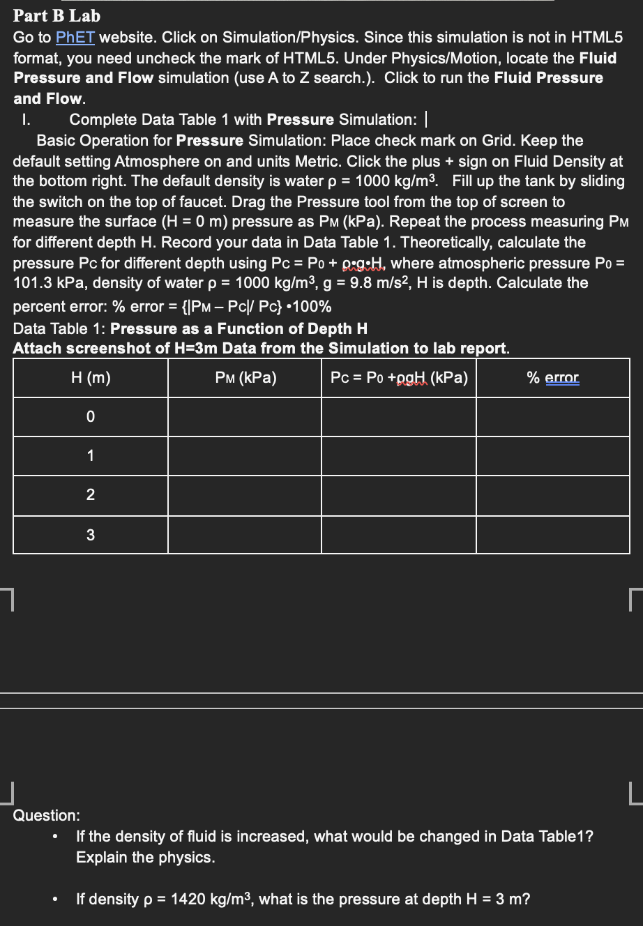 Solved Part B Lab Go to PhET website. Click on | Chegg.com