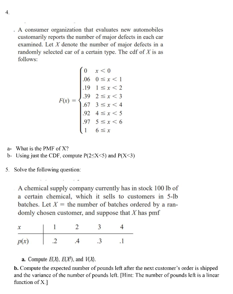 Solved 4. · A consumer organization that evaluates new | Chegg.com