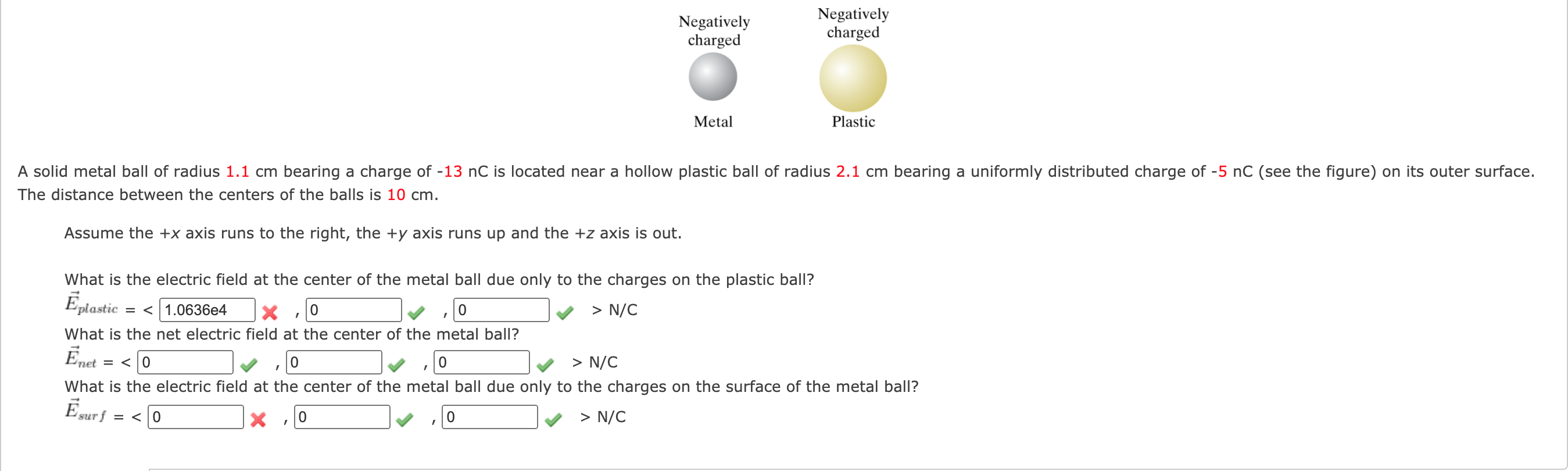 Solved Negatively charged Negatively charged Metal Plastic A | Chegg.com