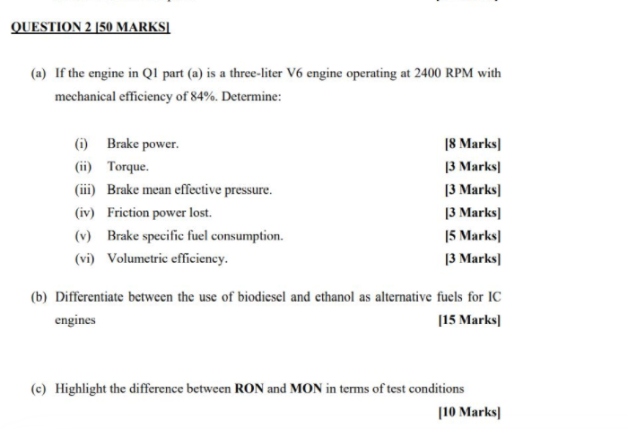 Solved QUESTION 1 (50 MARKS] (a) Cylinder conditions at the | Chegg.com