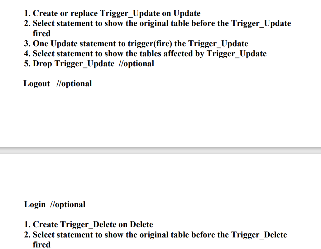 Solved 1. Write Triggers that logs any changes on Salary | Chegg.com