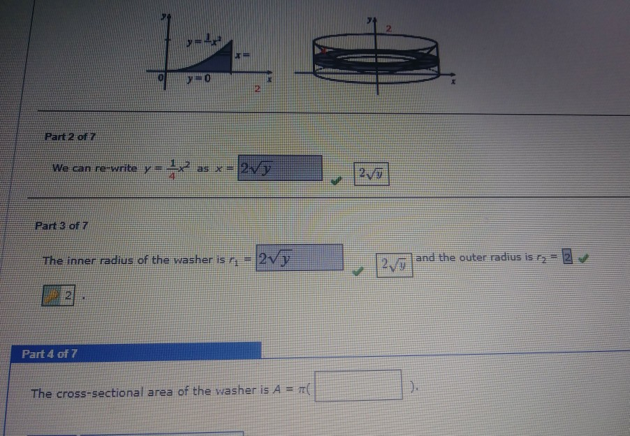 Solved Part 2 of 5 The cross-sectional area of a disk of | Chegg.com